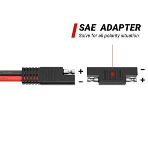 SolarEnz SAE Solar Connector and to DC8mm Adapter Cable Perfectly Compatible with Explorer 160 240 500 1000 and GZ Portable Backup Power Station Solar Generator Portable Solar Panel