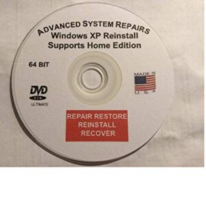 Advanced System Repairs - Compatible with WIN XP - 64 Bit DVD-Rom, Supports HOME edition. Recover, Repair, Restore or Re-install to Factory Fresh!