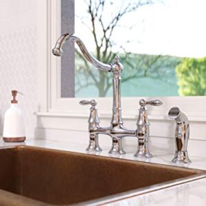 Pfister Courant Kitchen Faucet with Side Sprayer, 2-Handle, High Arc, Polished Chrome Finish, F0314COC