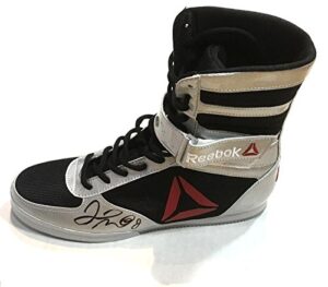 floyd mayweather signed reebok boxing shoe autograph beckett witness bas coa - autographed boxing equipment