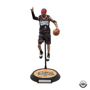 allen iverson autographed enterbay figurine - upper deck - autographed nba figurines