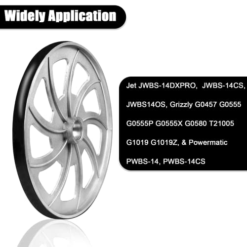 Urethane Band Saw Tires 14 inch Diameter, 2 Pack 14" x 1" x 0.095" Compatible with Branded Bandsaws including Jet Powermatic Grizzly Craftsman etc.