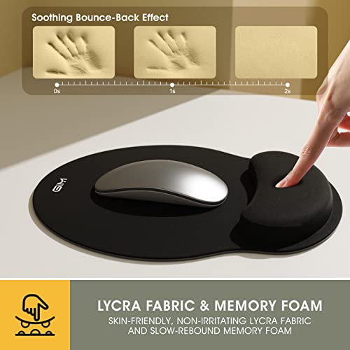 Ergonomic Keyboard Wrist Rest and Mouse Pad with Wrist Support, GIM Memory Foam Mouse Cushion Anti-Slip Computer Wrist Rest Pad for Comfortable Typing Wrist Pain Relief (Keyboard Wrist Rest)