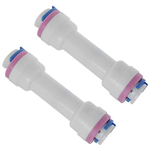 DGZZI Check Valve 2PCS 1/4" One Way Push Fit Straight Quick Connect Check Valves for RO Pure Water Reverse Osmosis System