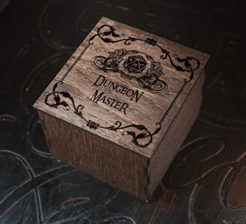 Game Master Gift Idea - Role Game Style Whisky Glass with Gift Box - Presents for Him (Dungeon Master with Dice)