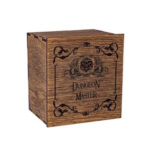 Game Master Gift Idea - Role Game Style Whisky Glass with Gift Box - Presents for Him (Dungeon Master with Dice)