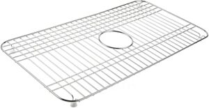 upgraded lifetime appliance k-6517-st bottom basin stainless steel rack compatible with kohler bakersfield sink - upgraded