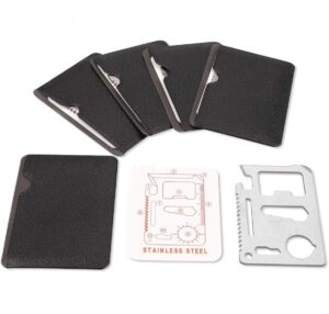 11 in 1 tools for men beer opener survival tool credit card size fits for wallet pocket (5pack)