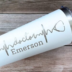 Personalized Doctor Laser Engraved 22 oz Tumbler with Straw, Future Doctor, Doctor MD, Doctor Gift for Men