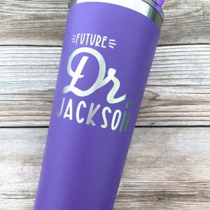 Personalized Doctor Laser Engraved 22 oz Tumbler with Straw, Future Doctor, Doctor MD, Doctor Gift for Men