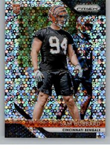 2018 panini prizm prizm disco football #266 sam hubbard rookie cincinnati bengals official nfl trading card exclusive parallel to blasters