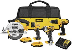 dewalt 20v max* cordless drill combo kit , 4-tool (dck466d2)