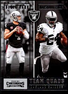 2017 panini contenders team quads football #7 amari cooper/derek carr/khalil mack/marshawn lynch oakland raiders official nfl trading card from panini america