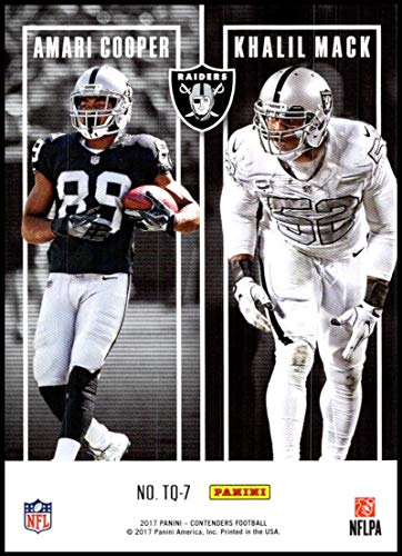 2017 Panini Contenders Team Quads Football #7 Amari Cooper/Derek Carr/Khalil Mack/Marshawn Lynch Oakland Raiders Official NFL Trading Card From Panini America