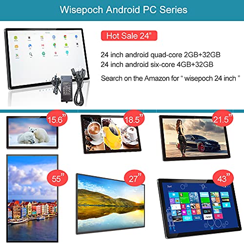 Wisepoch 55 inch Android Touch Screen All-in-one PC with 1920x1080 HDMI WiFi Bluetooth LAN for Learning Working Gaming Advertising