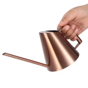 Fdit Watering Can Solid Stainless Steel Pot with Long Spout for Bonsai Indoors Plants Garden Green Plant Flower Watering Kettle Multiple Capacity Optional(1500ml)