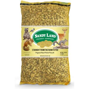 sandy land squirrel peanuts 25 pounds animal peanut bag - ideal also for birds, deer, chipmunks, raccoons and outdoor wildlife