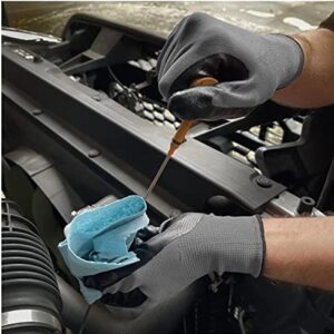 Firm Grip Nitrile Coated Tough Working Gloves: Black, Large Size (10 Pairs)