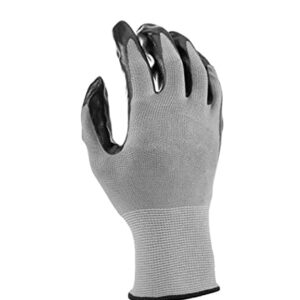 Firm Grip Nitrile Coated Tough Working Gloves: Black, Large Size (10 Pairs)