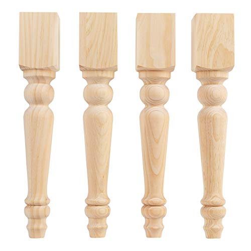 CAROLINA LEG CO. Knotty Pine Chunky Cottage Bench Legs - Replacement Coffee Table Legs - Set of 4 - Dimensions: 2.75" x 16"