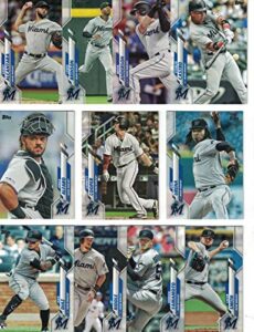 miami marlins/complete 2020 topps marlins baseball team set! (20 cards series 1 and 2) plus 2019, 2018 and 2017 topps marlins team sets series 1&2!