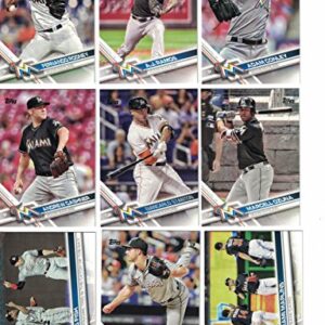 Miami Marlins/Complete 2020 Topps Marlins Baseball Team Set! (20 Cards Series 1 and 2) PLUS 2019, 2018 and 2017 Topps Marlins Team Sets Series 1&2!