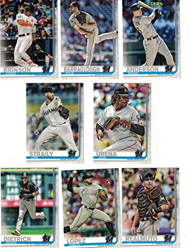 Miami Marlins/Complete 2020 Topps Marlins Baseball Team Set! (20 Cards Series 1 and 2) PLUS 2019, 2018 and 2017 Topps Marlins Team Sets Series 1&2!