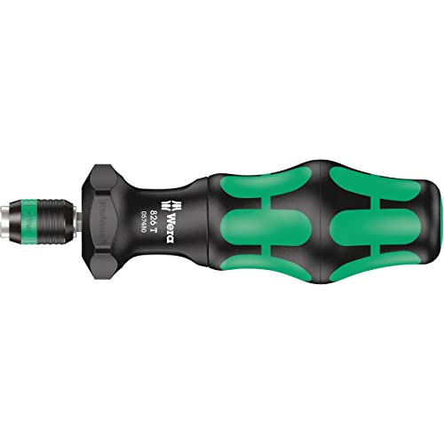 WERA 05057480001 826 T Kraftform Turbo bit-Holding Screwdriver Handle with Rapidaptor Quick-Release Chuck, 1/4" x 146 mm