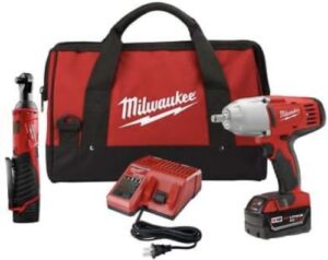 milwaukee 2663-22r m18 1/2" impact wrench - m12 3/8" ratchet combo kit