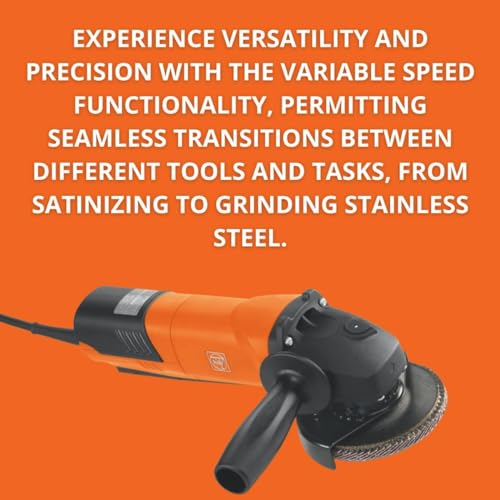 Fein Compact Angle Grinder with 5/8-11" Mounting Thread and 4-1/2" Grinding Wheel - 650 W Output, 2,700-10,500 RPM - CG 10-115 PDEV/72225960120