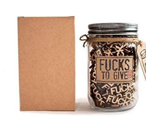 Jar of Fucks (12oz) Gift Jar for Valentine's Day, Birthdays, Anniversaries"Fucks to Give"