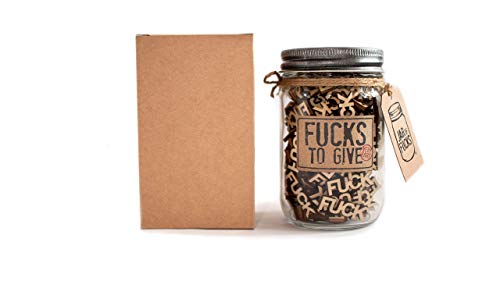 Jar of Fucks (12oz) Gift Jar for Valentine's Day, Birthdays, Anniversaries"Fucks to Give"