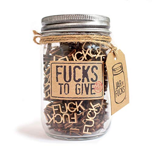 Jar of Fucks (12oz) Gift Jar for Valentine's Day, Birthdays, Anniversaries"Fucks to Give"