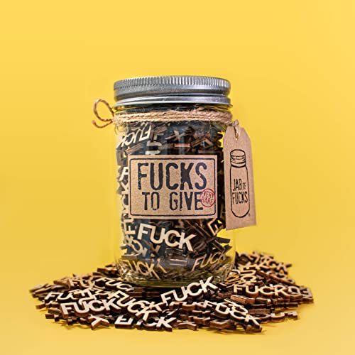 Jar of Fucks (12oz) Gift Jar for Valentine's Day, Birthdays, Anniversaries"Fucks to Give"