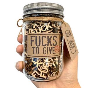 Jar of Fucks (12oz) Gift Jar for Valentine's Day, Birthdays, Anniversaries"Fucks to Give"