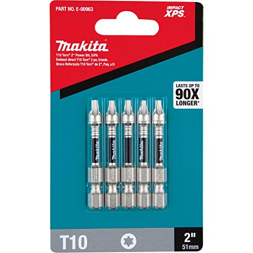 Makita E-00963 Impact XPS™ T10 Torx 2" Power Bit, 5/pk