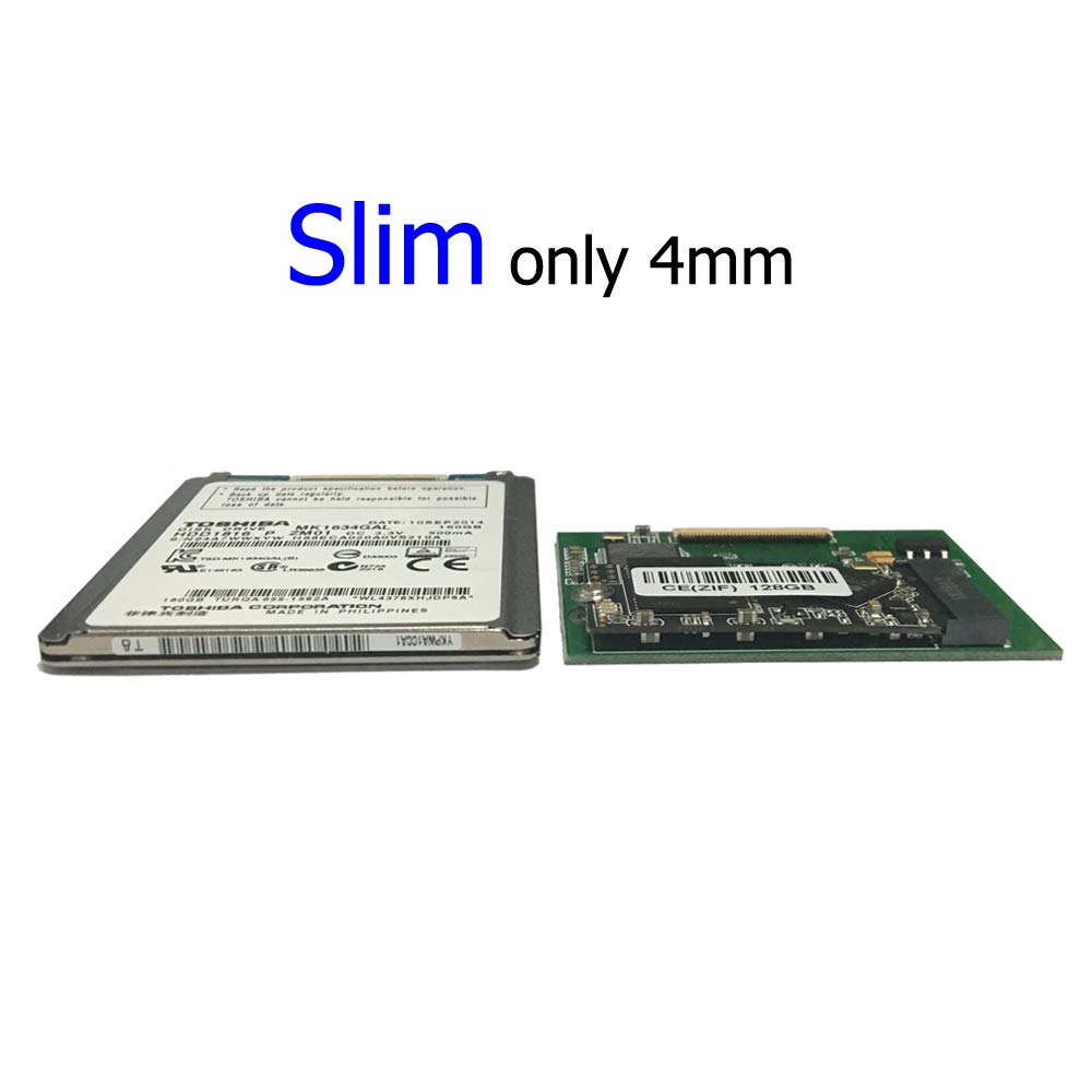 SELLTOONE 256GB SSD for iPod Classic 6th 7th iPod Video 5Gen 5.5th Replace HS081HA MK8010GAH MK8022GAA MK1634GAL MK1231GAL ZIF CE Solid State Drive (256GB)