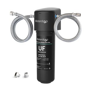 waterdrop 10ua-uf 0.01 μm ultra filtration under sink water filter for baçtёria reduction, reduces lead, chlorine, bad taste & odor, 8k gallons, direct connect to kitchen faucet, usa tech