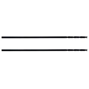 maxtool 5/32"x6" 2pcs identical aircraft extension drills hss m2 extra long deep twist drill bits straight shank fully ground black; acf02b06r10p2