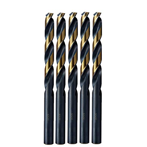 MAXTOOL No.23 5pcs Identical Jobber Length Drills Dia 0.154" HSS M2 Twist Drill Bits Wire Gauge Gage Numbered Straight Shank Drills; JBN02H10R23P5