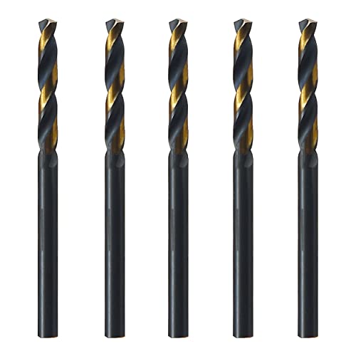 MAXTOOL 1/16" 5pcs Identical Screw Machine Drills HSS M2 Twist Stub Drill Bits Black & Bronze Fully Ground Straight Shank Short Drills; SMF02H10R04P5