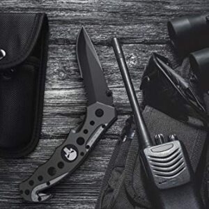 Swiss Safe Universal Tactical Knife Sheath Holster with Belt Loop - Pouch Fits Any 5" Folding Pocket Knife