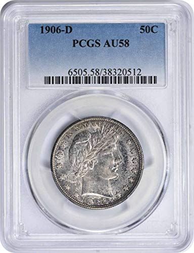 1906-D Barber Silver Half Dollar AU58 PCGS