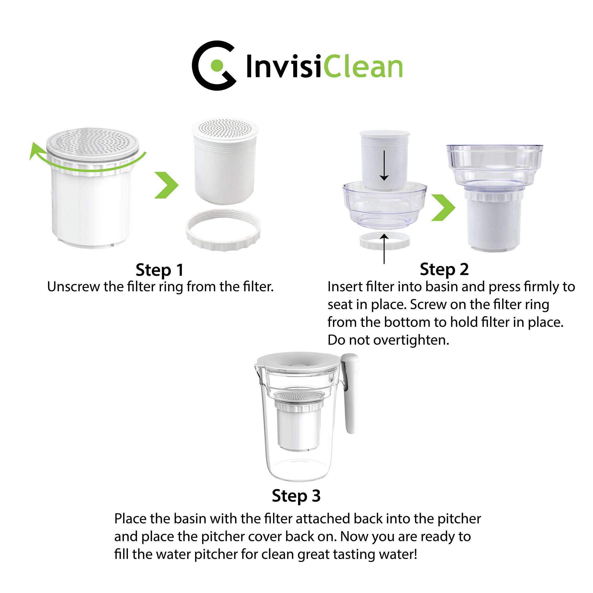 InvisiClean Water Pitcher Replacement Filter