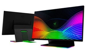 razer raptor 27" gaming monitor: wqhd (2560x1440) - ips-grade - 144hz - 1ms response - hdr 400 - nvidia g-sync compatible & amd freesync - solid aluminum base chroma rgb - 5 flat cables in box