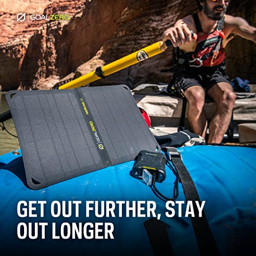 Goal Zero Nomad 10, Foldable Monocrystalline 10 Watt Solar Panel with USB Port, Portable Solar Panel Backpacking, Hiking and Travel. Lightweight Backpack Solar Panel Charger with Adjustable Kickstand