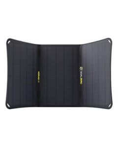 goal zero nomad 20, foldable monocrystalline 20 watt solar panel with 8mm + usb port, portable solar panel charger. lightweight 18-22v 20w solar panel charger with adjustable kickstand