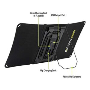 Goal Zero Nomad 20, Foldable Monocrystalline 20 Watt Solar Panel with 8mm + USB Port, Portable Solar Panel Charger. Lightweight 18-22V 20W Solar Panel Charger with Adjustable Kickstand