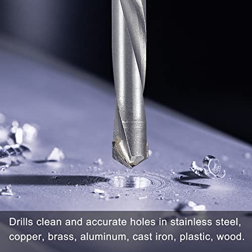 uxcell Cemented Carbide Twist Drill Bits 10mm Metal Drill Cutter for Stainless Steel Copper Aluminum Zinc Alloy Iron 2 Pcs