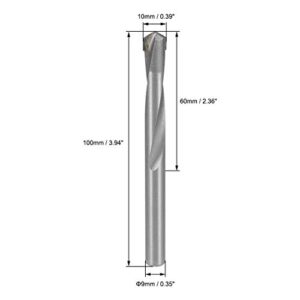 uxcell Cemented Carbide Twist Drill Bits 10mm Metal Drill Cutter for Stainless Steel Copper Aluminum Zinc Alloy Iron 2 Pcs